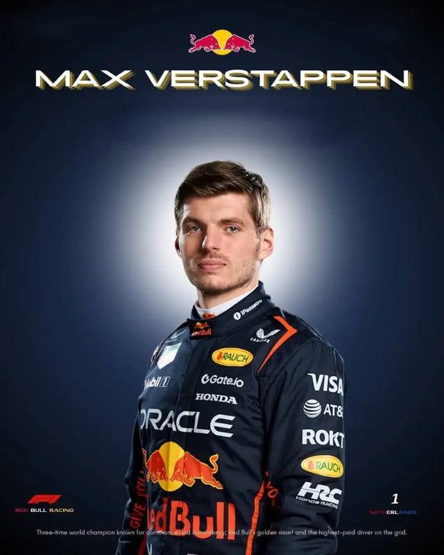 Max Verstappen Red Bull F1 2025 Race Suit Replica | Free Ship – AT ...